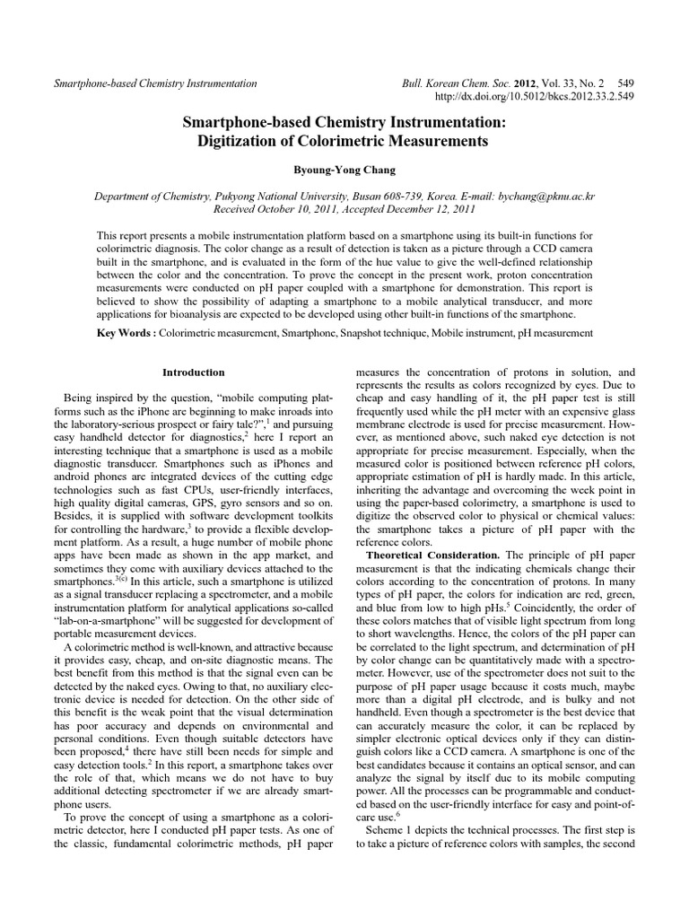 Chang-2012-Smartphone-based Chemistry Instrumentation - Digitization of ...