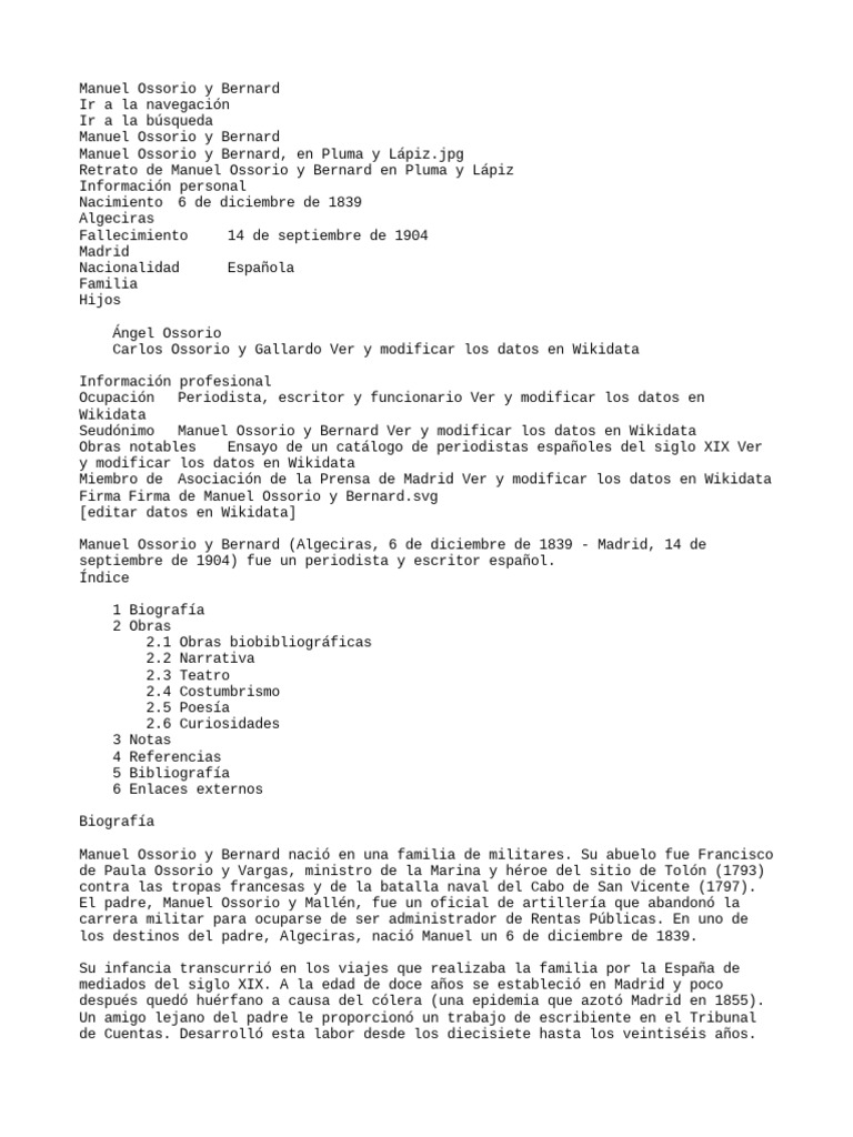 Manuel Osorio | PDF | Madrid | Biografía