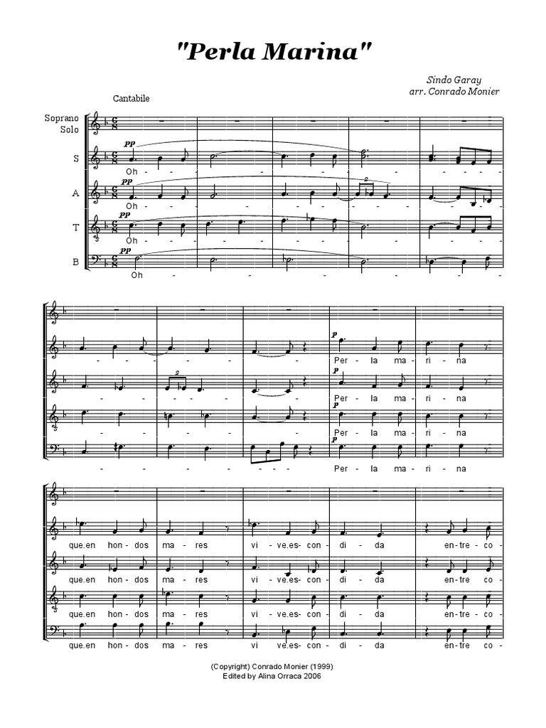 Perla Marina (SATB) | PDF