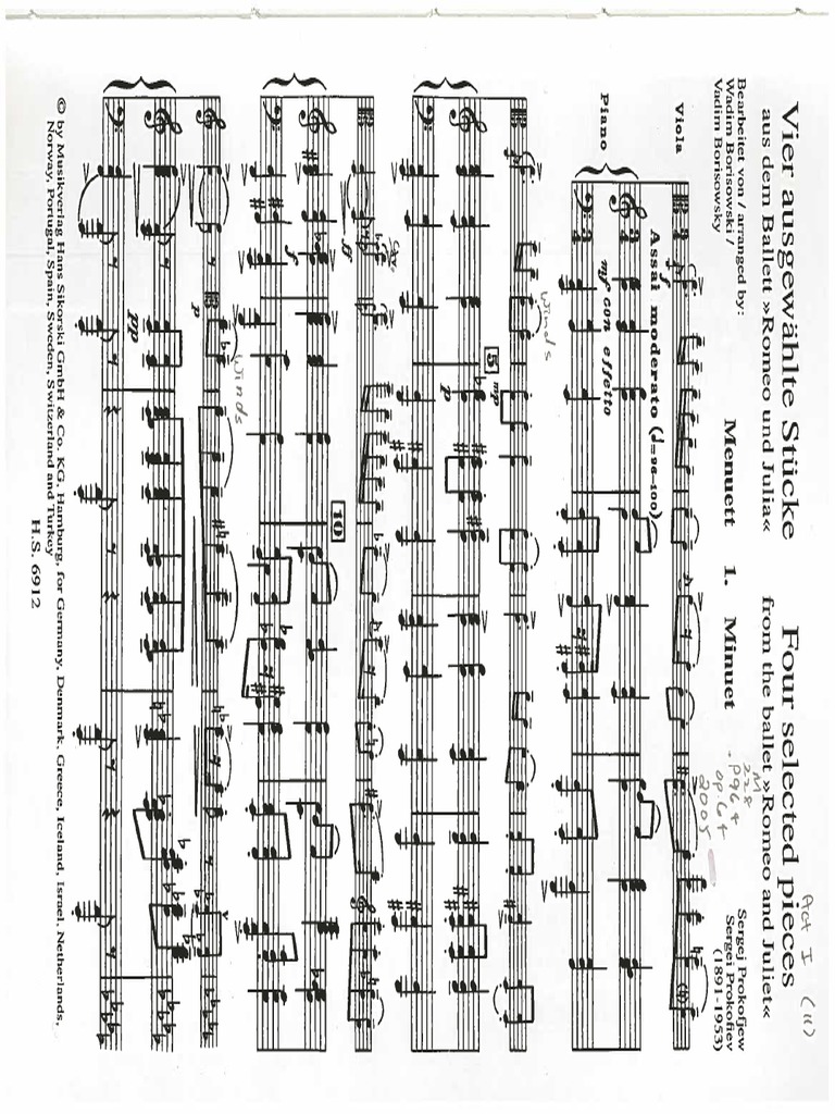 Prokofiev, Romeo and Juliet-Borisowsky Viola Version | PDF