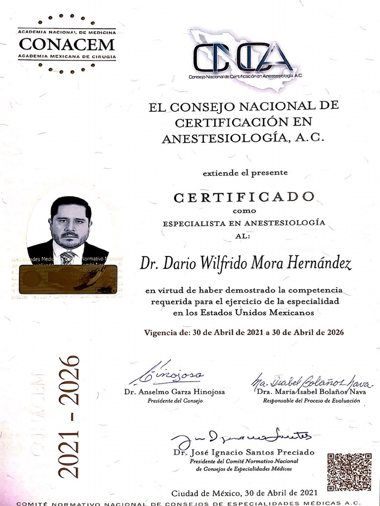 Conacem Certificado | PDF