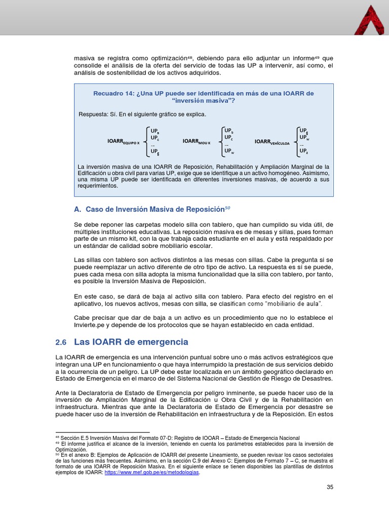 Lineamientos IOARR 36 40 | PDF | Estado de emergencia