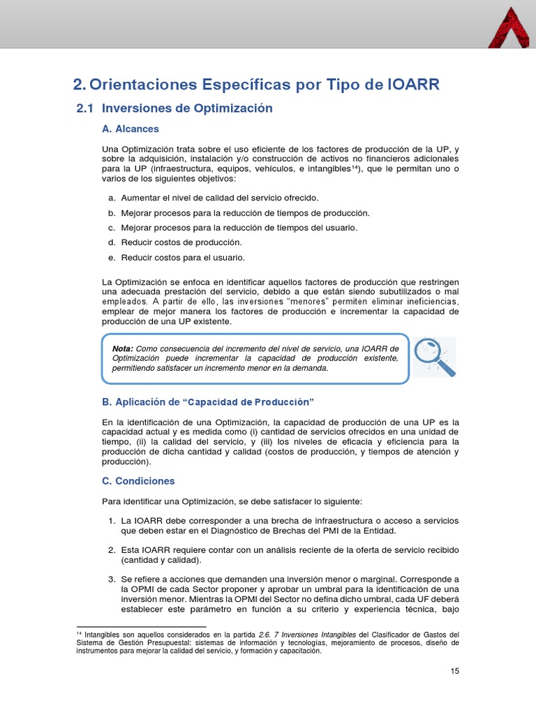 Lineamientos IOARR 16 20 | PDF | Diseño | Factores de producción