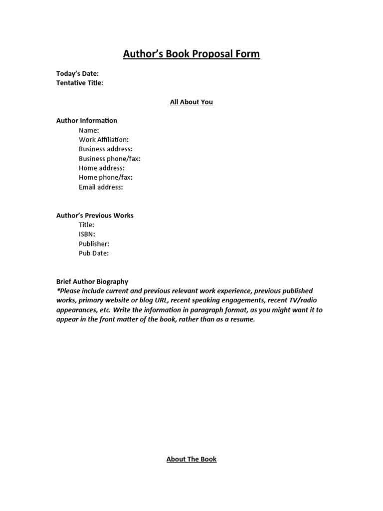 Wiley - Publishing 101 Proposal Form | PDF | Books | Target Audience