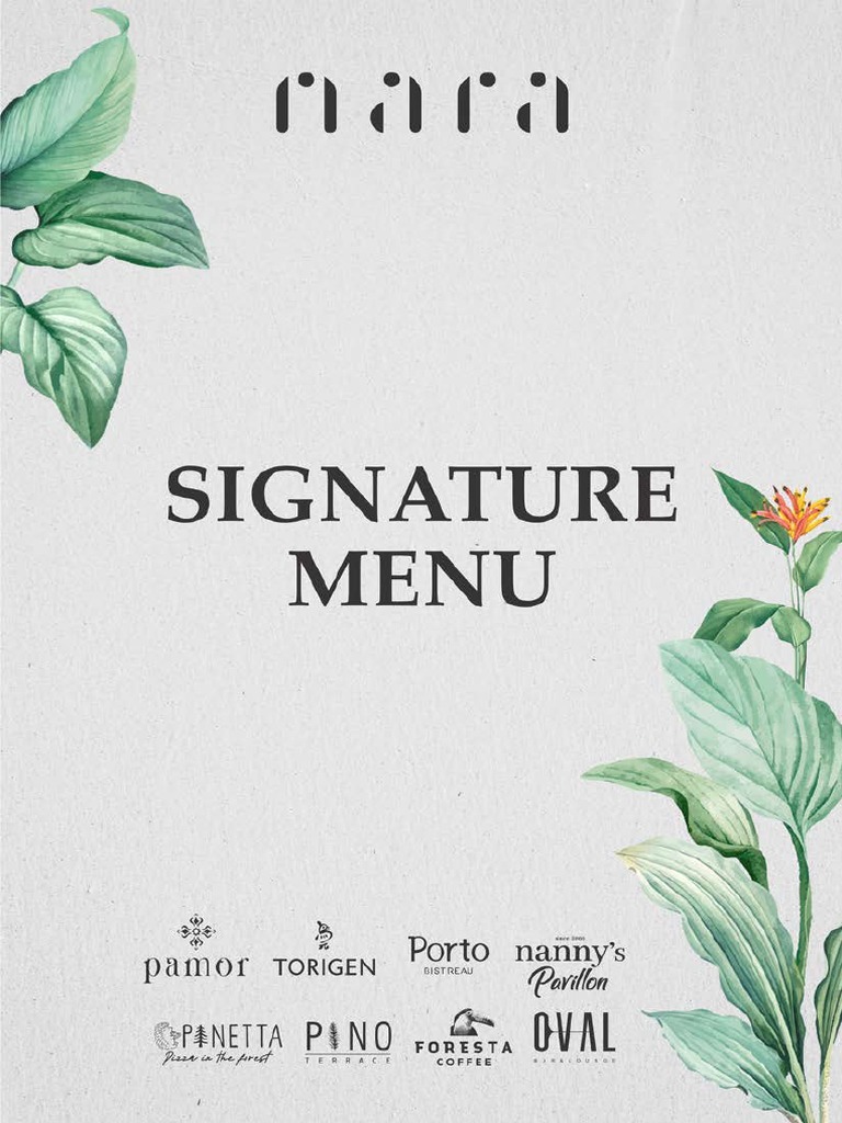 Menu NARA For Table Scan | PDF