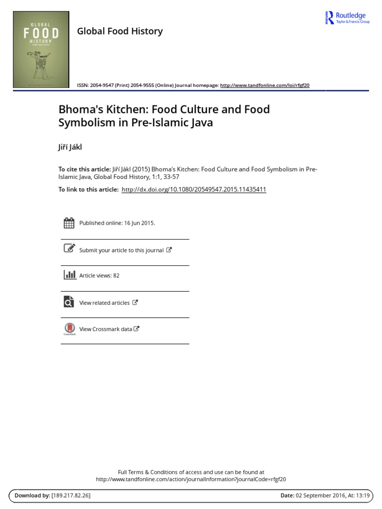 Jirí Jákl, Bhoma's Kitchen Food Culture and Food Symbolism in Pre ...