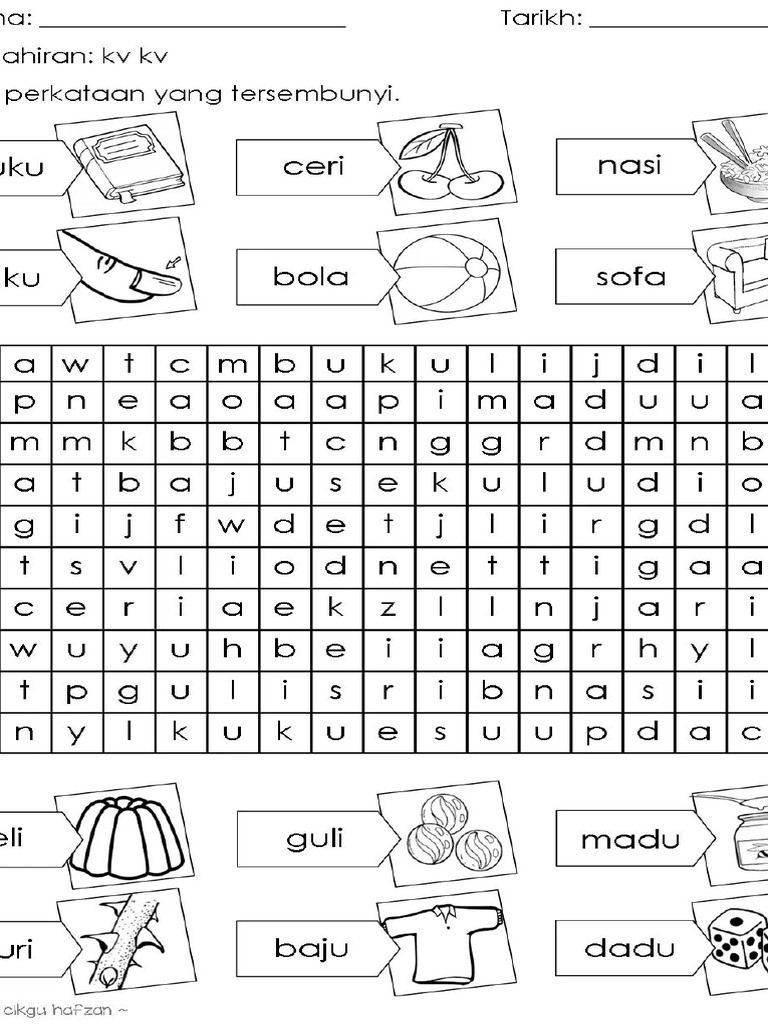 Cari Perkataan Sembunyi | PDF