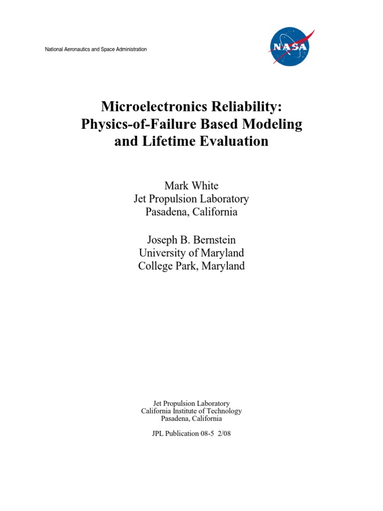 NASA Microelectronics Reliability Physics-Of-Failure Based Modeling ...