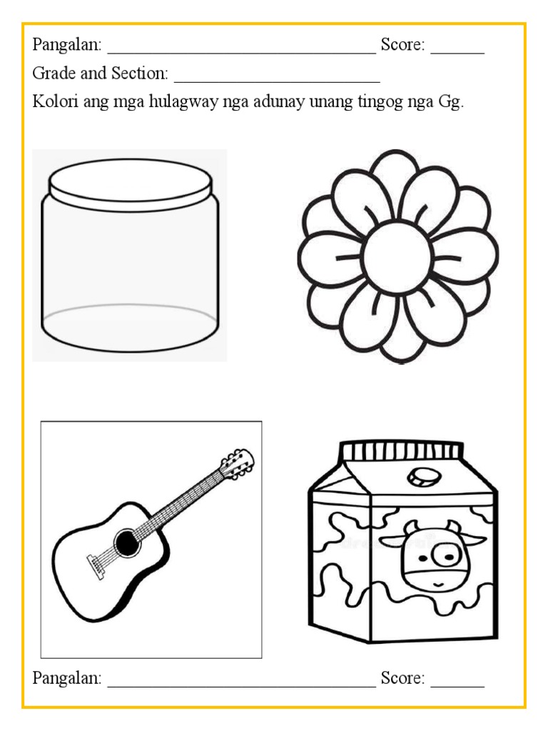Letter GG Worksheets | PDF