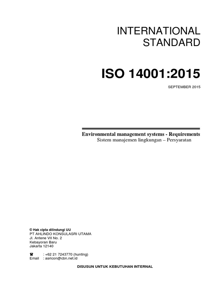 Iso 14001 2015 | PDF