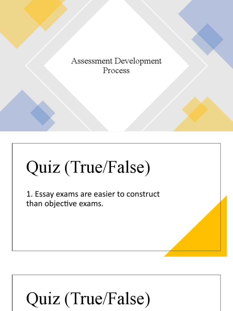 Assessment Development Process Topic 7 | PDF | Multiple Choice | Test ...