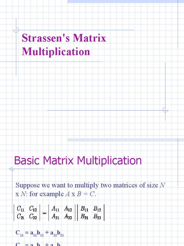Strassen's Matrix Multiplication | PDF | Theoretical Computer Science | Matrix Theory