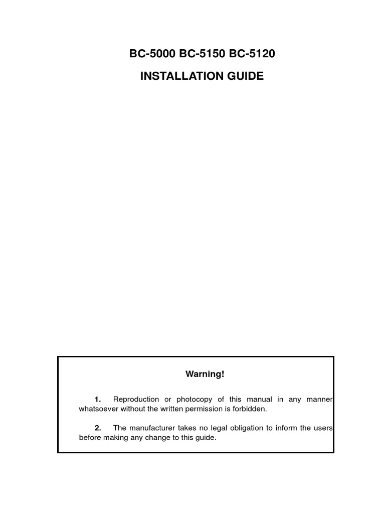 BC-5000 BC-5150 Installation Guide - V7.0 - EN | PDF | Internet ...