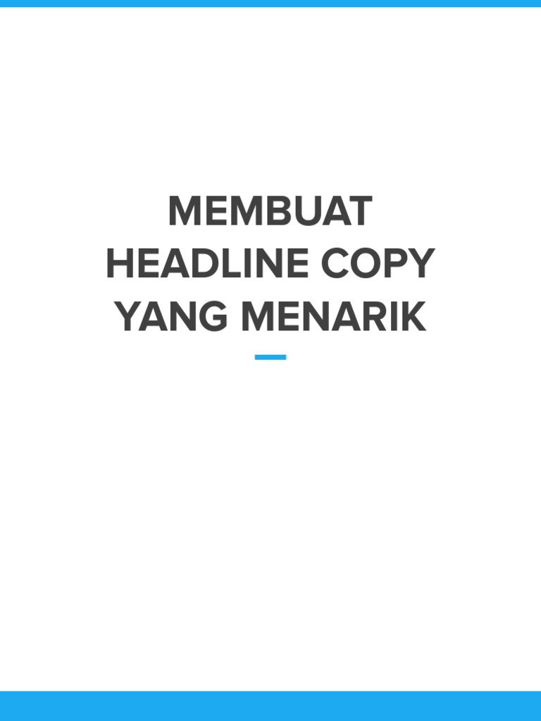Membuat Headline Copy Menarik | PDF