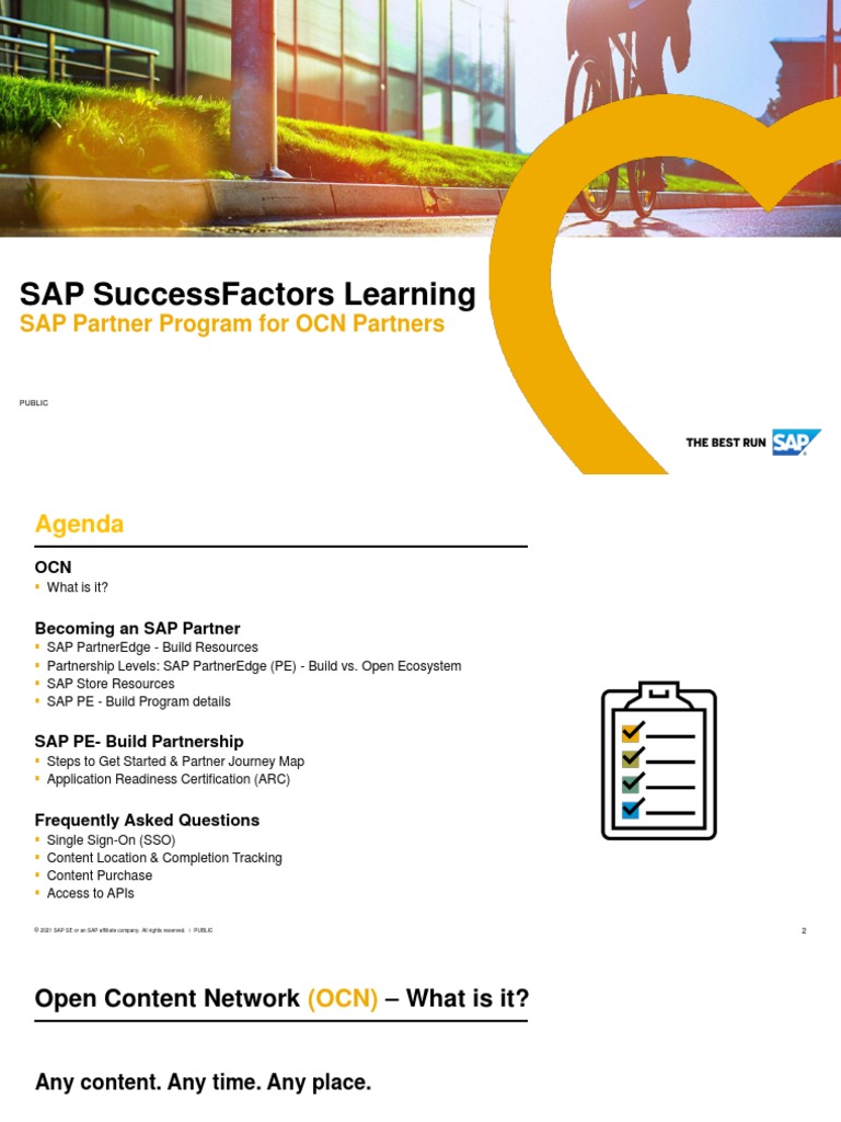 SAP Partner Program For OCN - 2021 | PDF | Business | Communication