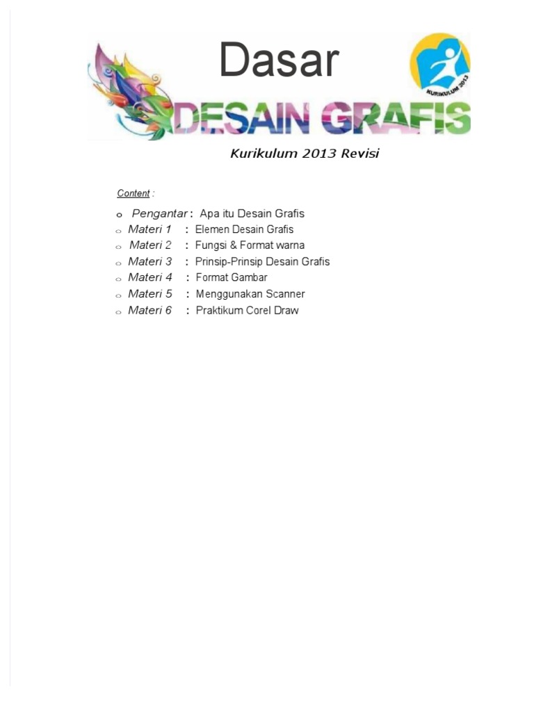PDF Modul Dasar Desain Grafis | PDF