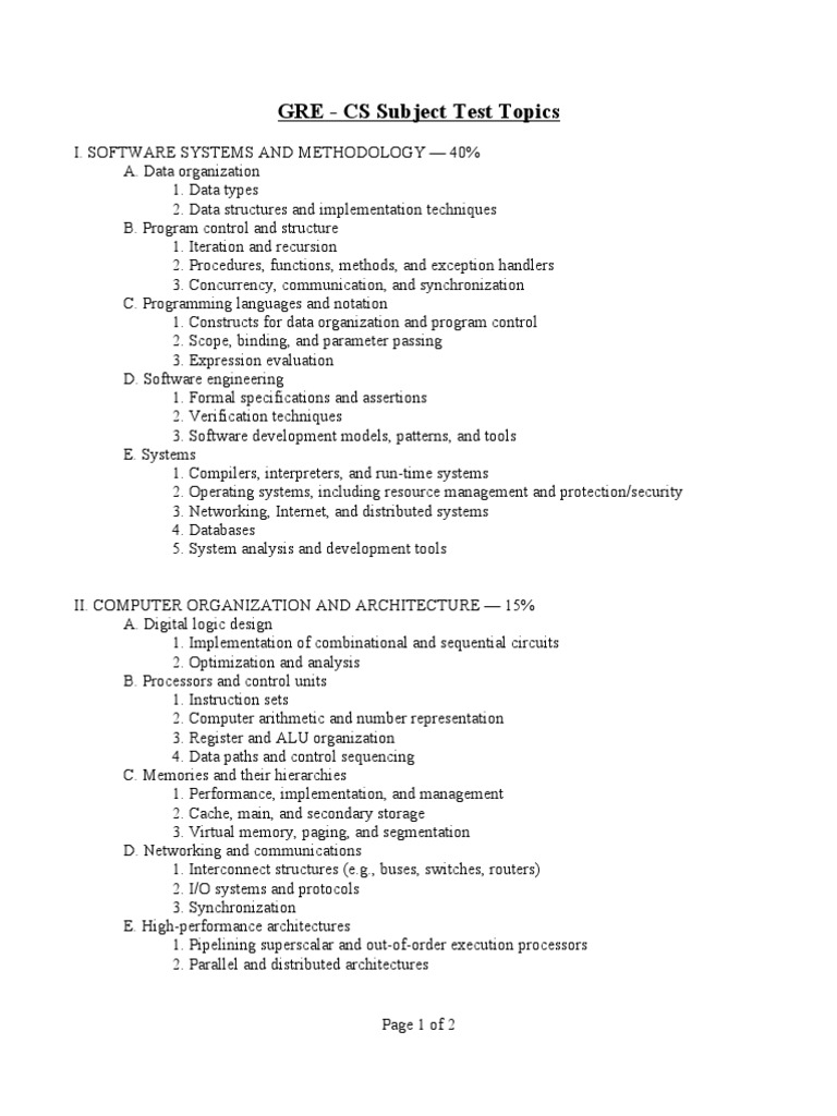 A Comprehensive Breakdown of the Key Topics Covered on the GRE Computer ...