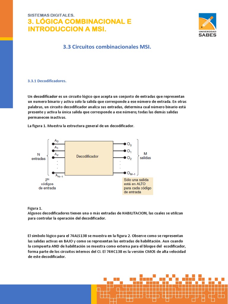3.3 Circuitos Combinacionales MSI. | PDF | Información digital | Ingeniería Informática