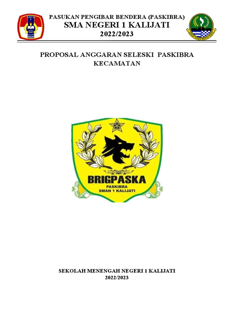 Proposal Atribut Paskibra Smansaka | PDF | Karier & Perkembangan ...