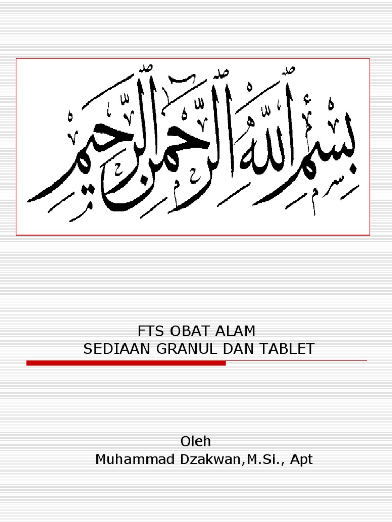 FTS OA Sediaan Tablet Dan Granul | PDF