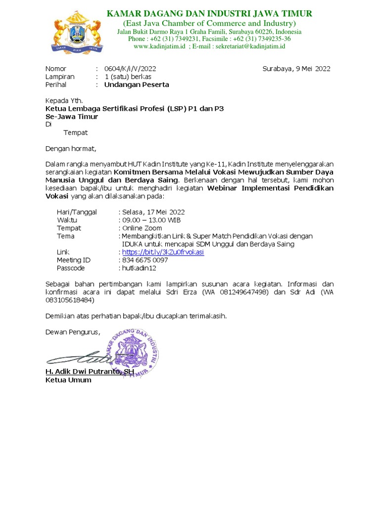 Surat Undangan LSP P1 Dan P3 | PDF | Karier & Perkembangan