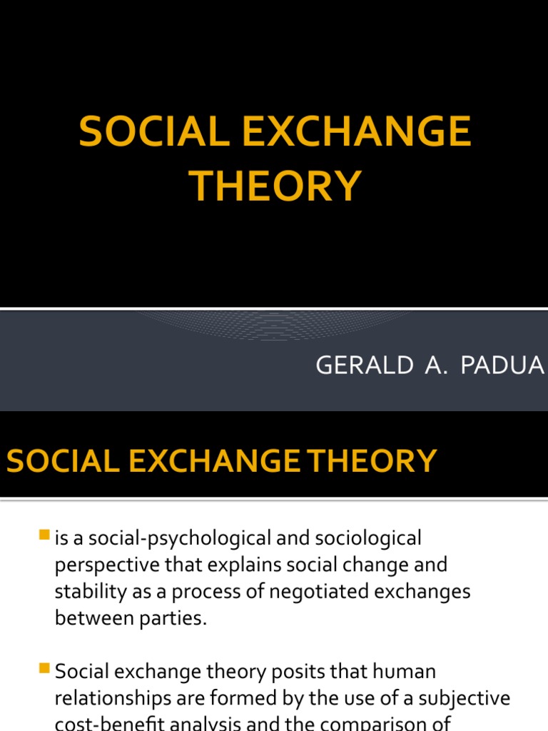 Social Exchange Theory | PDF