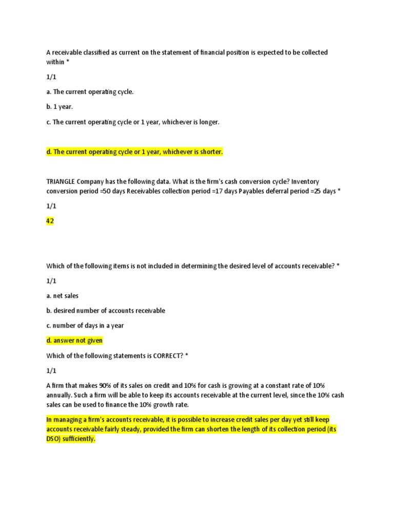 Financial Management Test Bank | PDF | Credit | Finance & Money Management