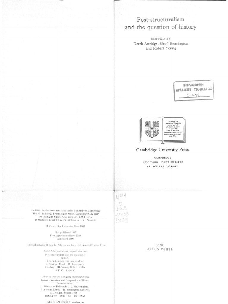 Derek Attridge, Geoff Bennington, Robert Young - Post-Structuralism and ...