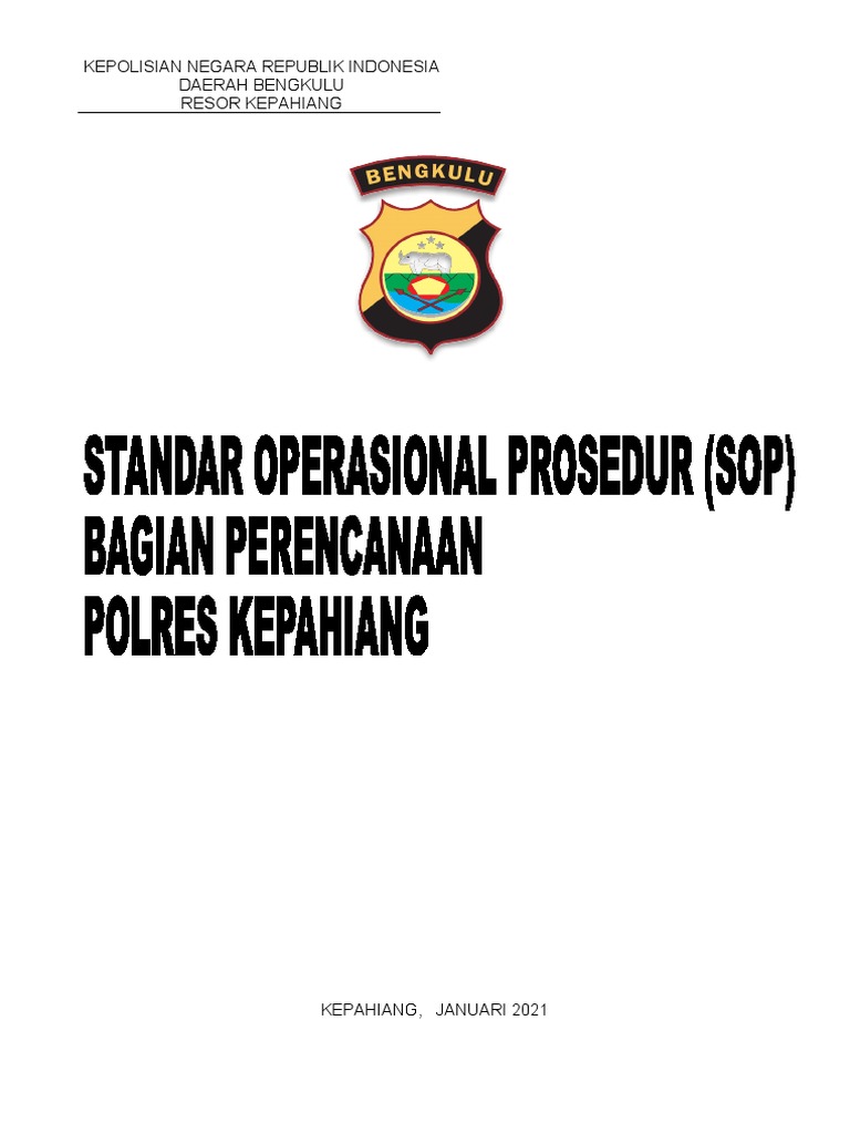 Sop Bag Ren Polres Kepahiang TH 2020 | PDF