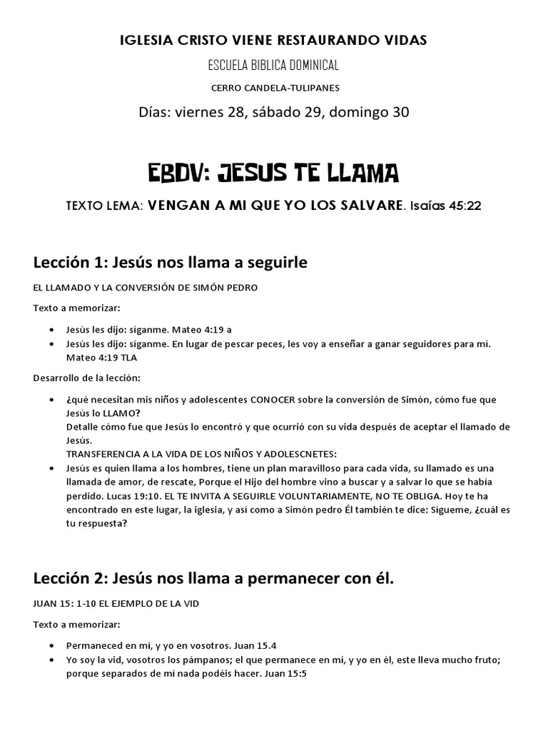 Ebdv Consolidado Pdf Jesús
