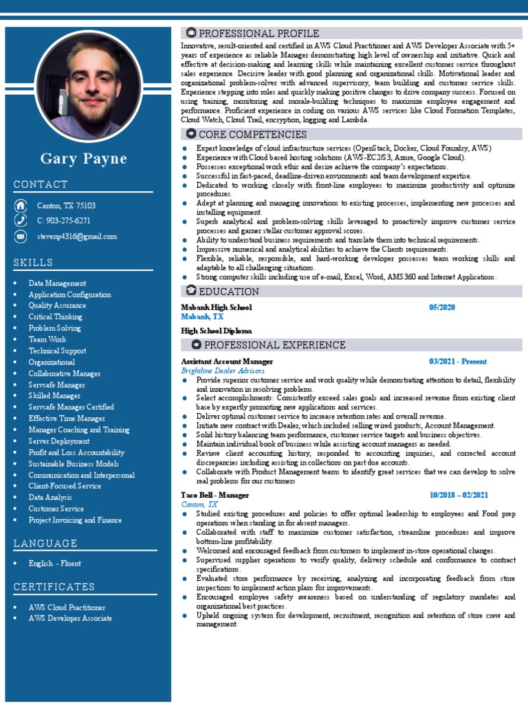 Gary - Design Resume | PDF | Cloud Computing | Amazon Web Services