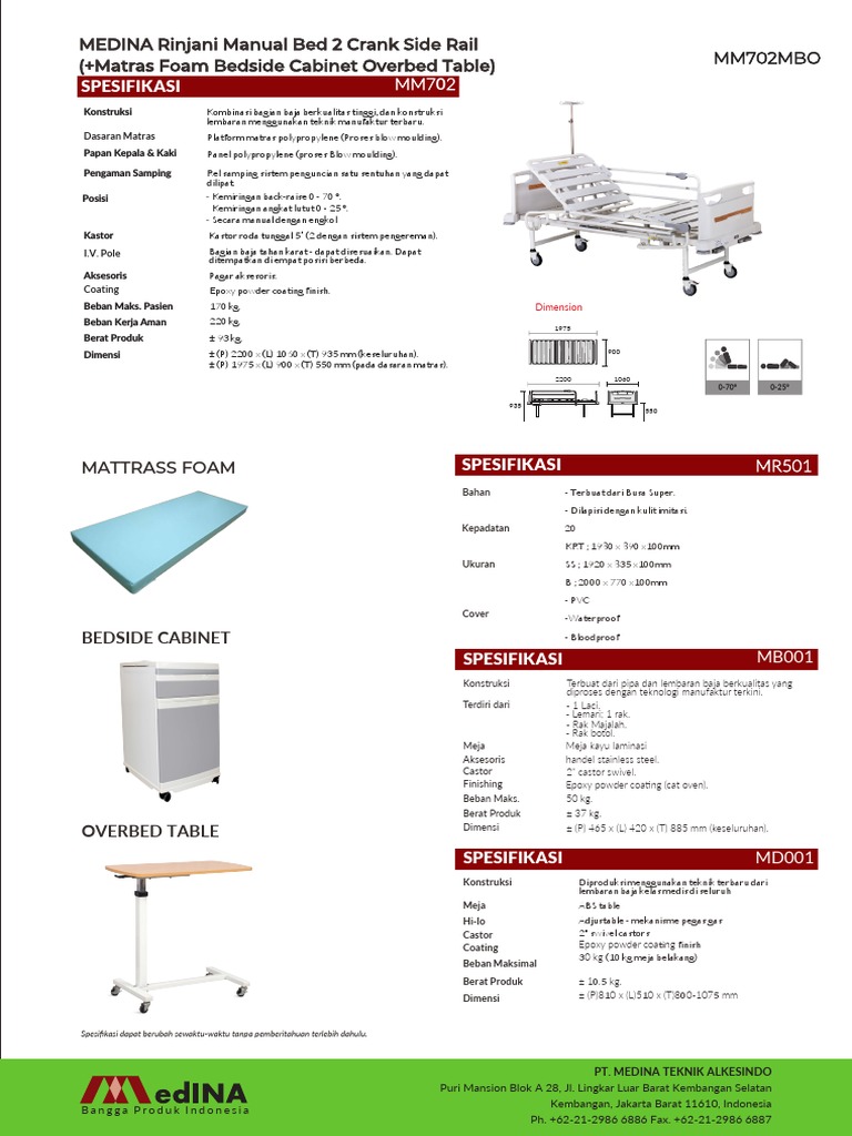 MEDICAL BED SYSTEM SPECIFICATIONS | PDF