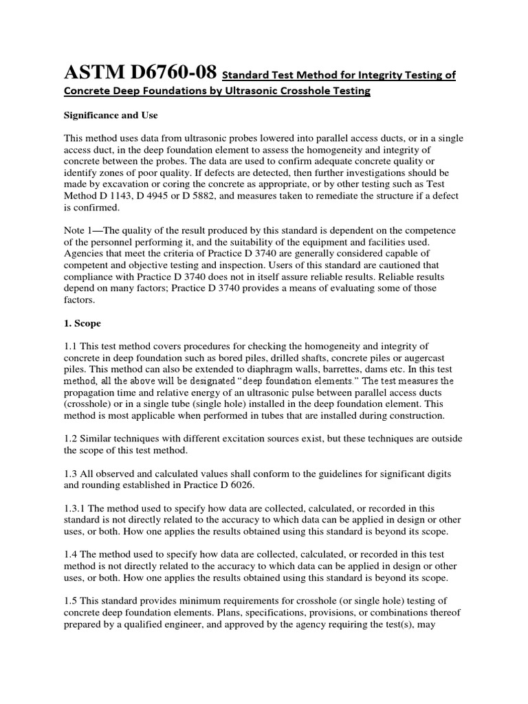 Astm D-6760-CSL | PDF | Deep Foundation | Accuracy And Precision
