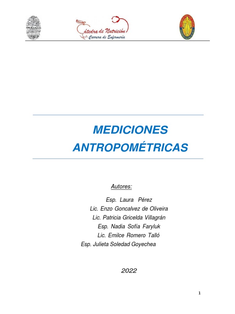 Mediciones Antropometricas-2022 | PDF | Balanza | Antropometría