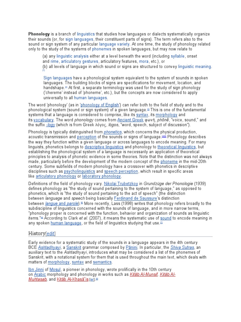 Phonology and Its Definition | PDF | Phonology | Linguistics