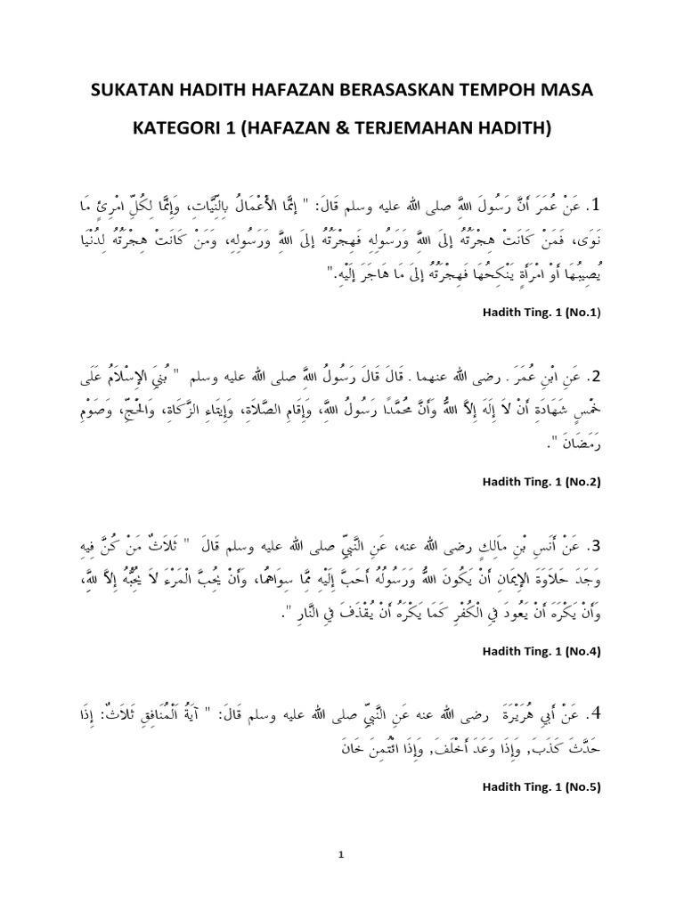 Hadith Memorization Guide | PDF | Hadith
