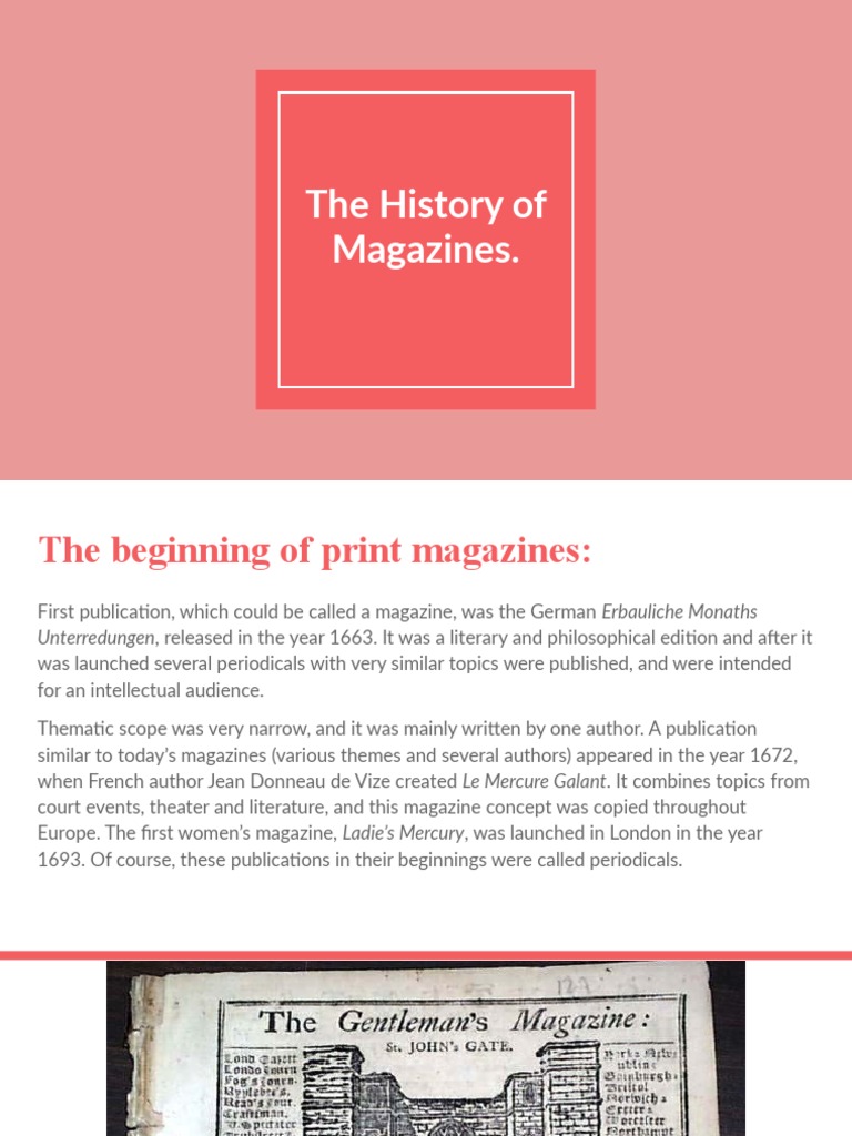 The History of Magazines. | PDF | Magazines | Publishing