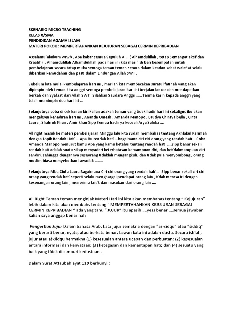 Skenario Micro Teaching | PDF | Karier & Perkembangan | Pengembangan Diri Skenario Micro Teaching | PDF | Karier & Perkembangan | Pengembangan Diri