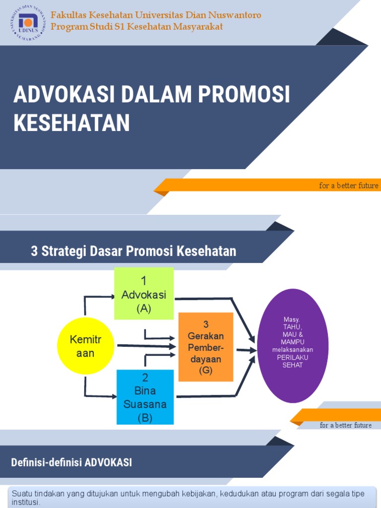 ADVOKASI DALAM PROMOSI KESEHATAN - Edit | PDF