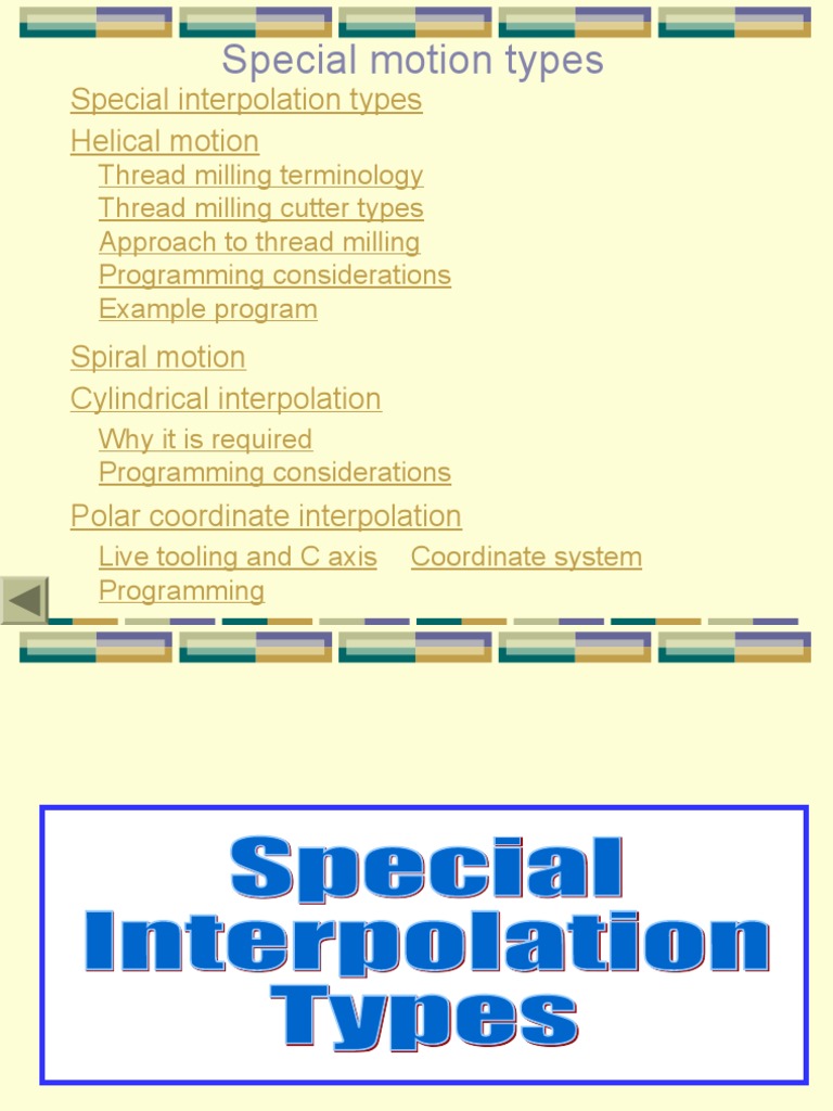 Special Interpolation Types Helical Motion | PDF | Rotation Around A ...