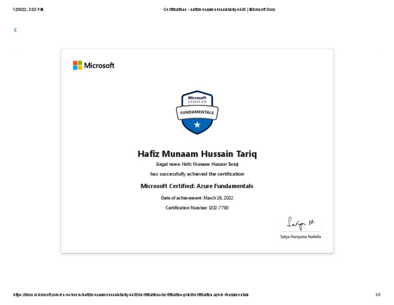 Certifications - AZ900 | PDF