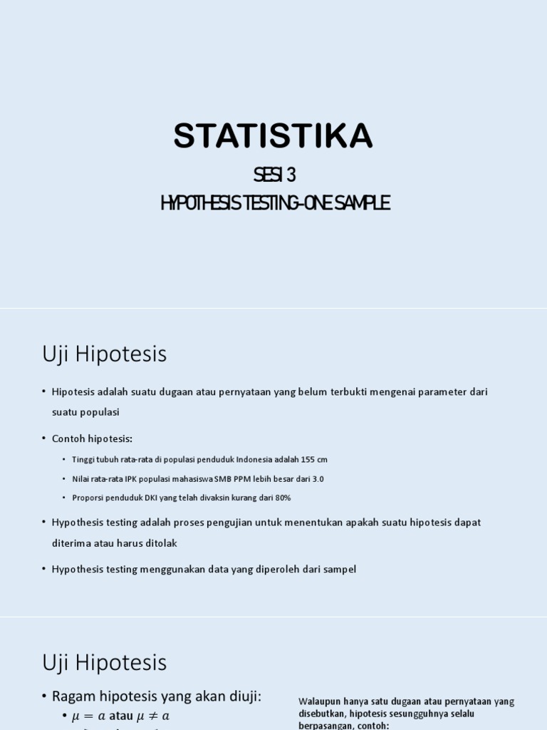 Statistika - Sesi 3-S2 | PDF