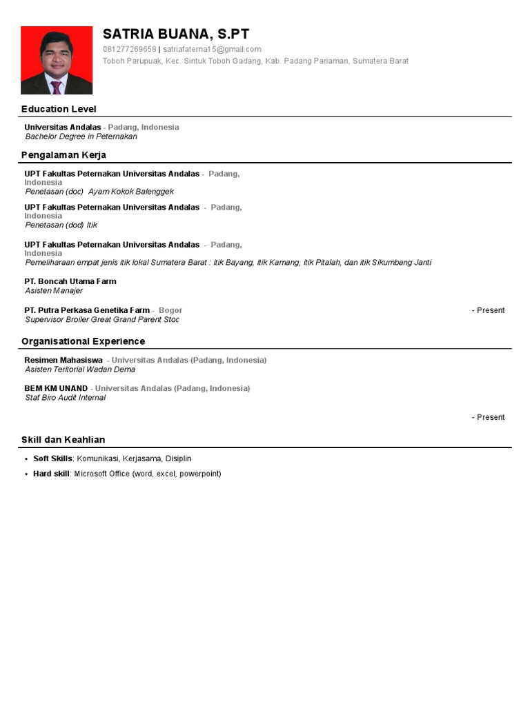 CV Satria Buana | PDF | Karier & Perkembangan