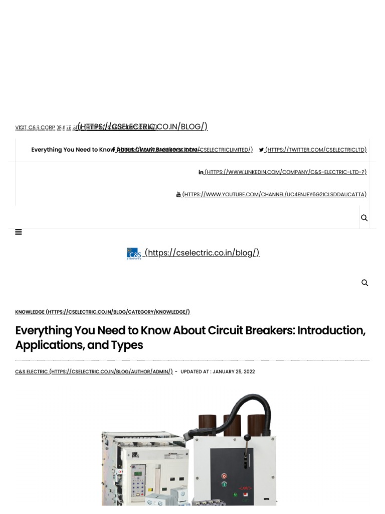 Circuit Breaker Types and Applications - C&S Electric | PDF ...