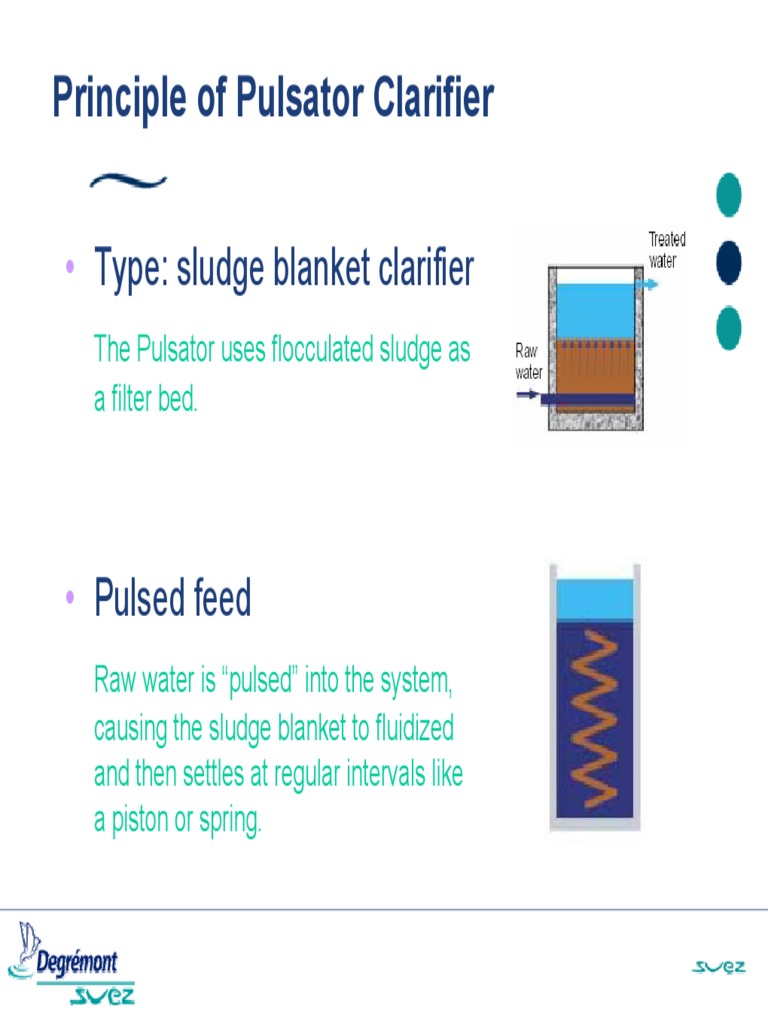 Principle of Pulsator Clarifier: Type: Sludge Blanket Clarifier | PDF