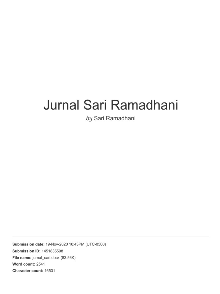 Jurnal Sari Ramadhani | PDF