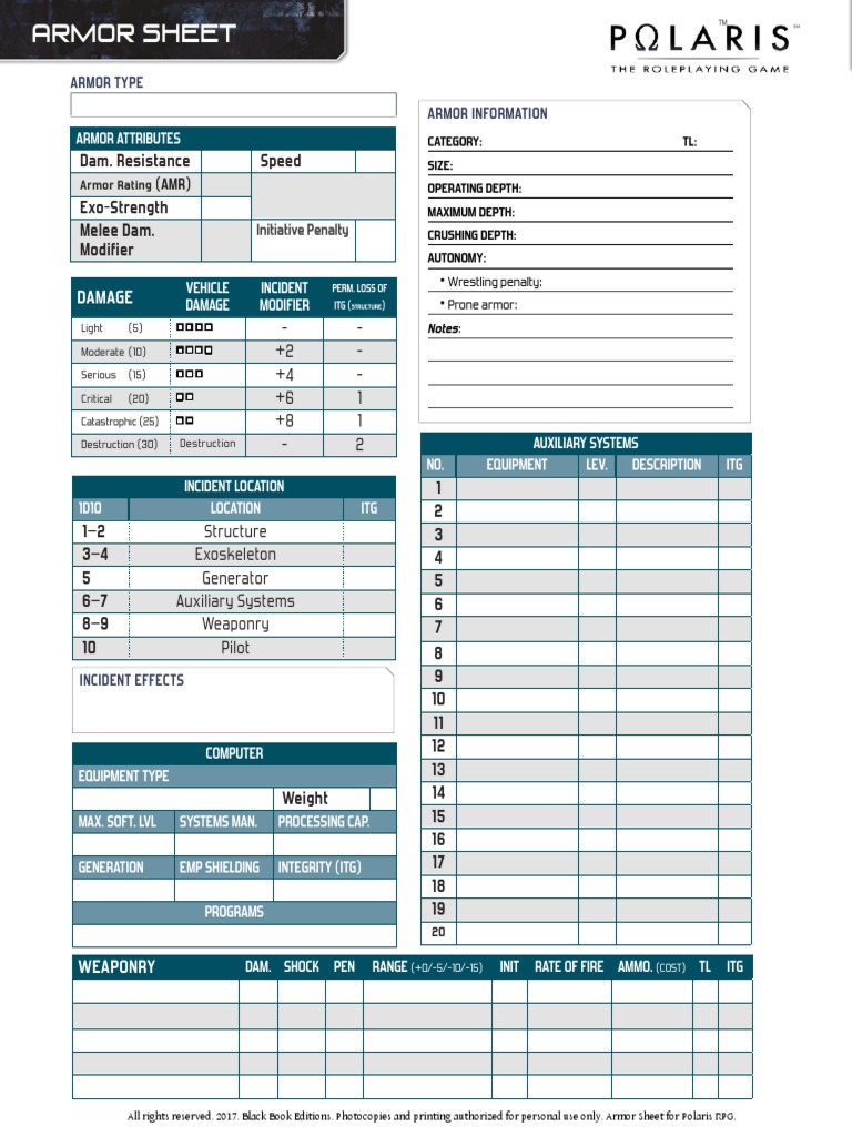 Damage: Dam. Resistance Speed Exo-Strength Melee Dam. Modifier | PDF ...