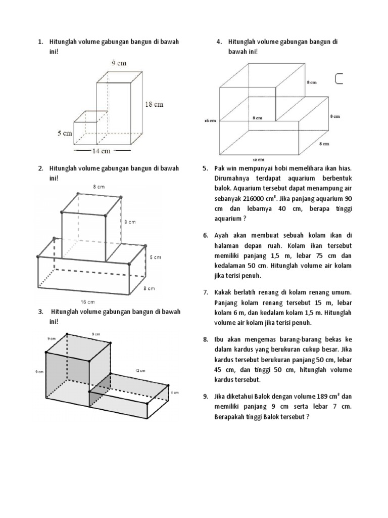 Volume Gabungan Kubus Dan Balok | PDF