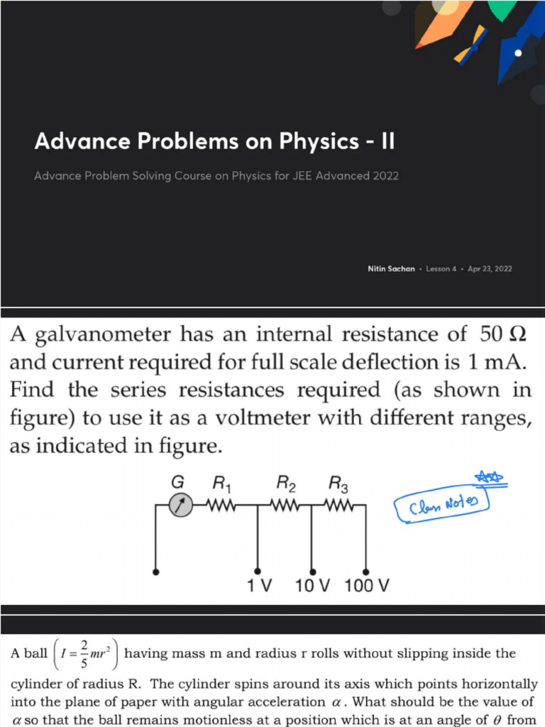 Advance - Problems - On Physics | PDF