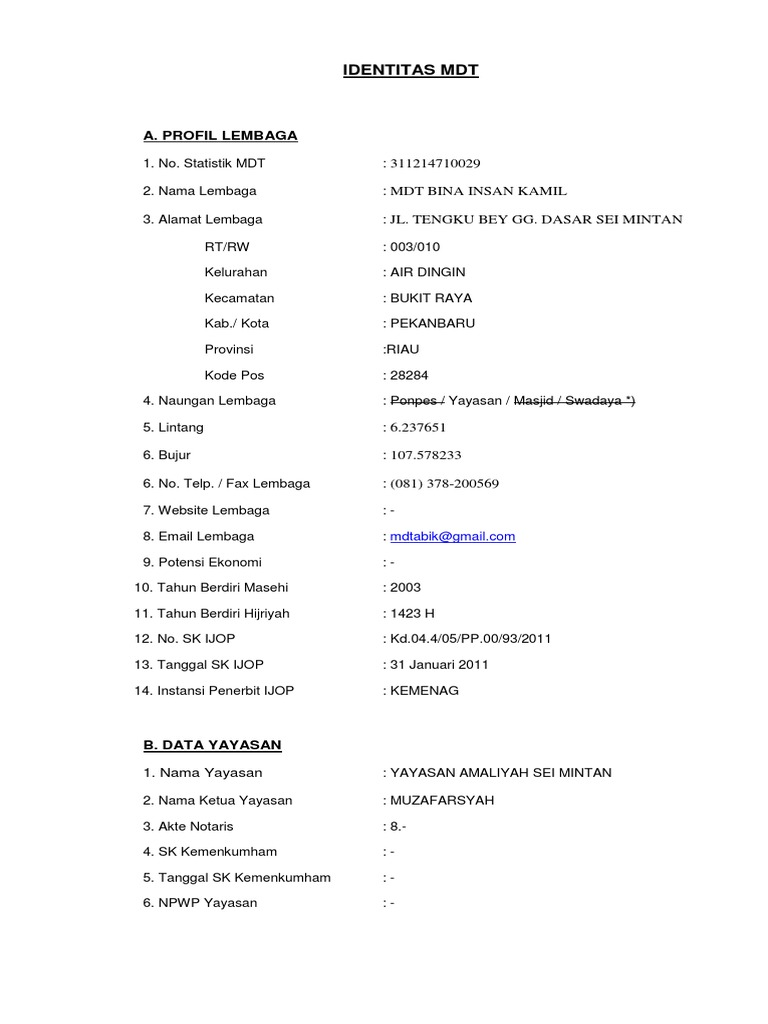 Profil MDT - Bina Insan Kamil | PDF | Perjalanan